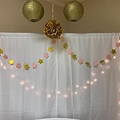 Amazon.com: Gold Glittery Twinkle Twinkle Little Star Banner with 1Pcs ...