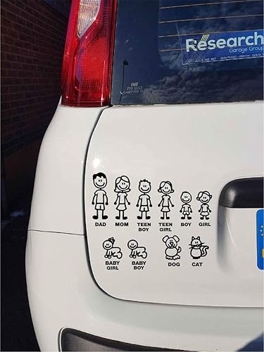 Mom Dad Boy Girl Family Car Stickers