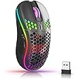 Amazon.com: AVMTOM Wireless Mouse Gaming Mouse Rechargeable PC Mouse ...