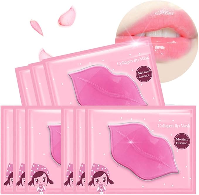 Amazon.com: Lip Mask, 30 Pieces Collagen Crystal Pink Lip Care Gel ...