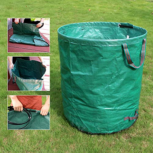 FLORA GUARD 3-Pack 72 Gallons Reusable Garden Waste Bags,Heavy Duty ...