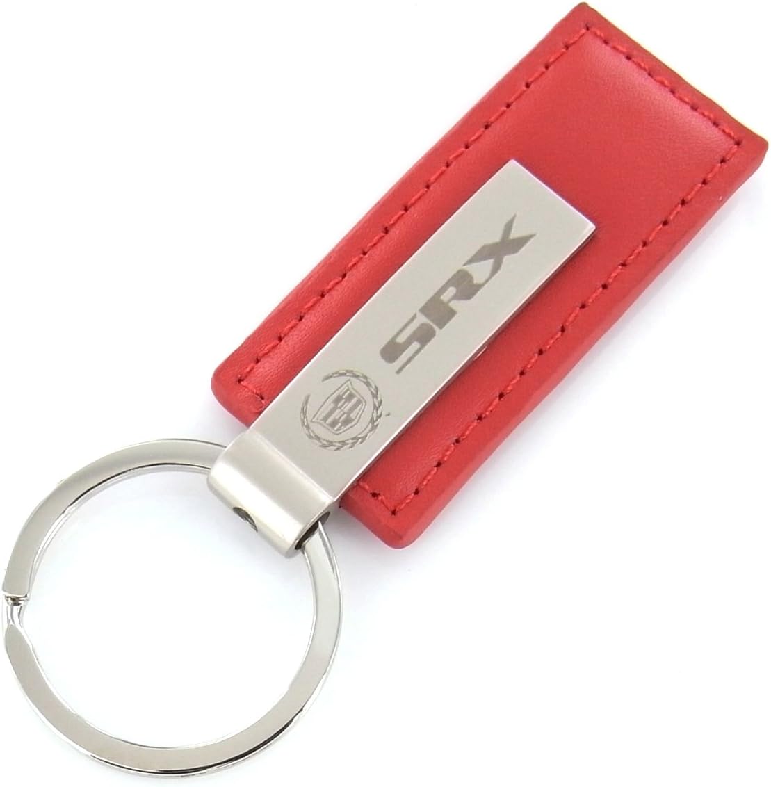 Amazon.com: Cadillac SRX Red Leather Rectangular Key Chain: Automotive