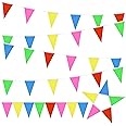 Amazon.com: 100 ft 72 pcs Pennant Banners Flags, Multicolor Pennant ...