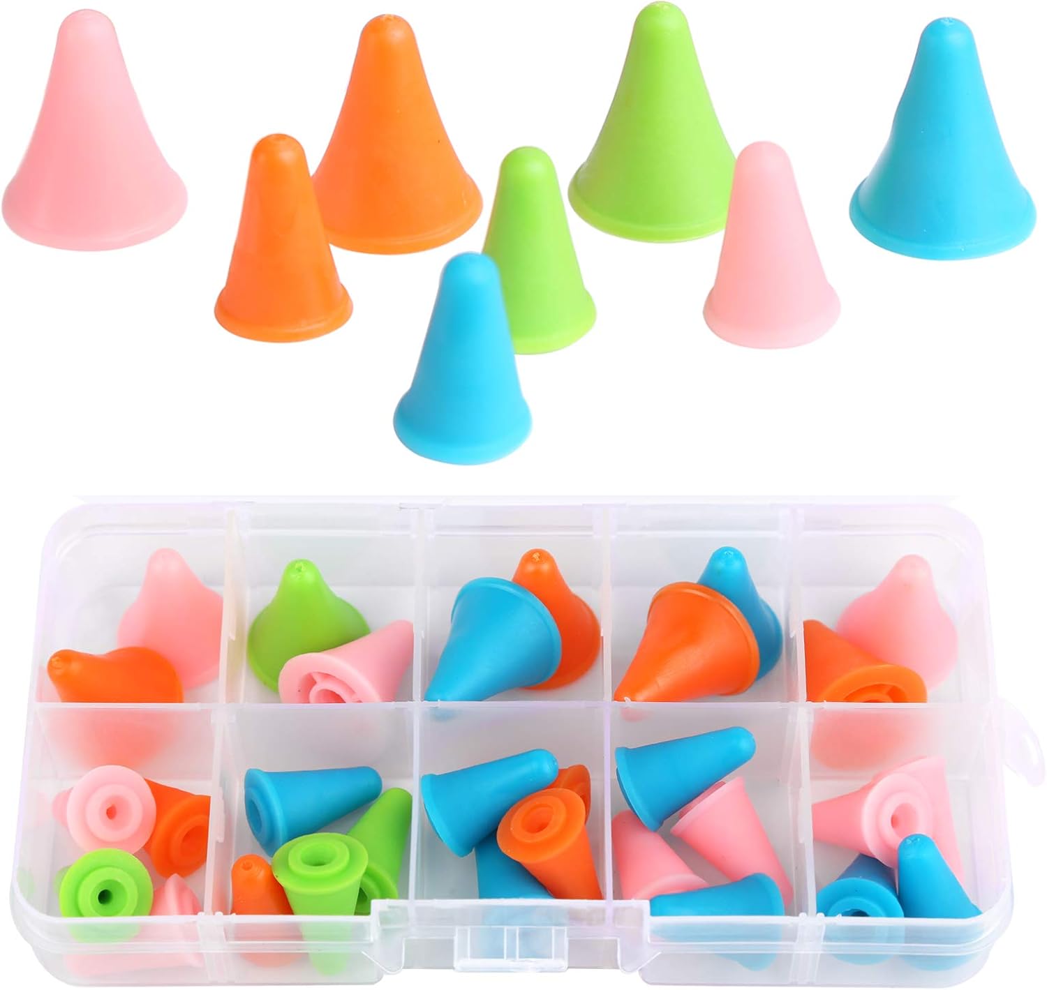 Amazon.com: 30 PCS Multi-Colored Knitting Needles Point Protectors ...