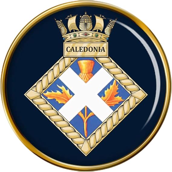 HMS Caledonia, Royal Navy Pin Badge: Amazon.co.uk: Clothing