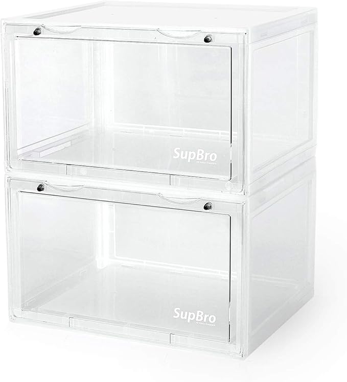 Amazon.com: SupBro Collection Crate - Easy Access Storage Shoes Box ...