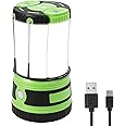 Amazon.com: Lepro LED Camping Lantern Rechargeable or Battery Powered, 1000lm Camping Light with ...