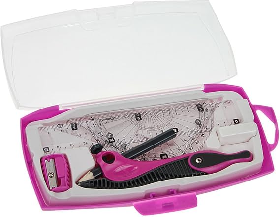 Coffret de Compas En 8 pièces Boîte de Compas Géométrie Scolaire Pour ...