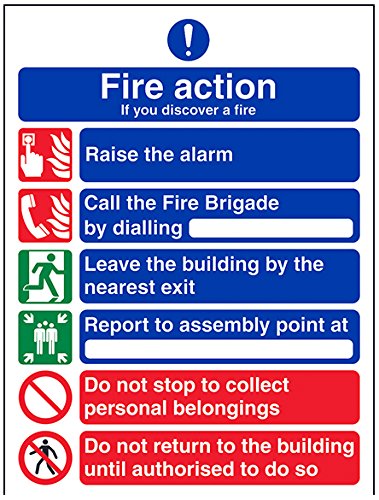 FIRE ASSEMBLY POINT - A4 HEALTH AND SAFETY SIGN IN RIGID PVC WATERPROOF ...
