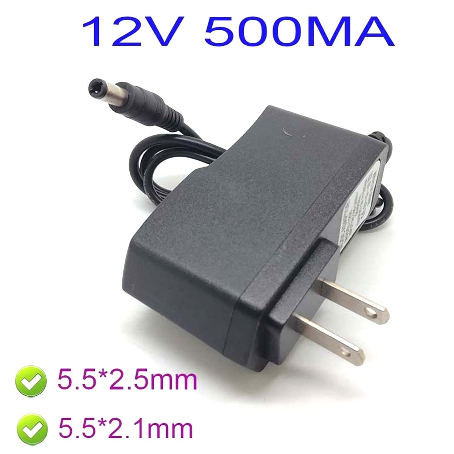 12 volt 500ma/0.5a 12v DC Output Power Adaptor/Supply/Charger 6w AC/DC ...