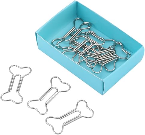 Bone Paper Clips,12 Pcs Creative Bone Shape Paper Clips: Amazon.co.uk ...