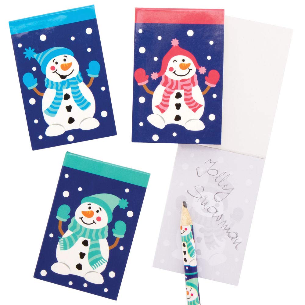 Baker Ross AX438 Snowman Christmas Notepads – Pack of 12, Drawing Pads ...