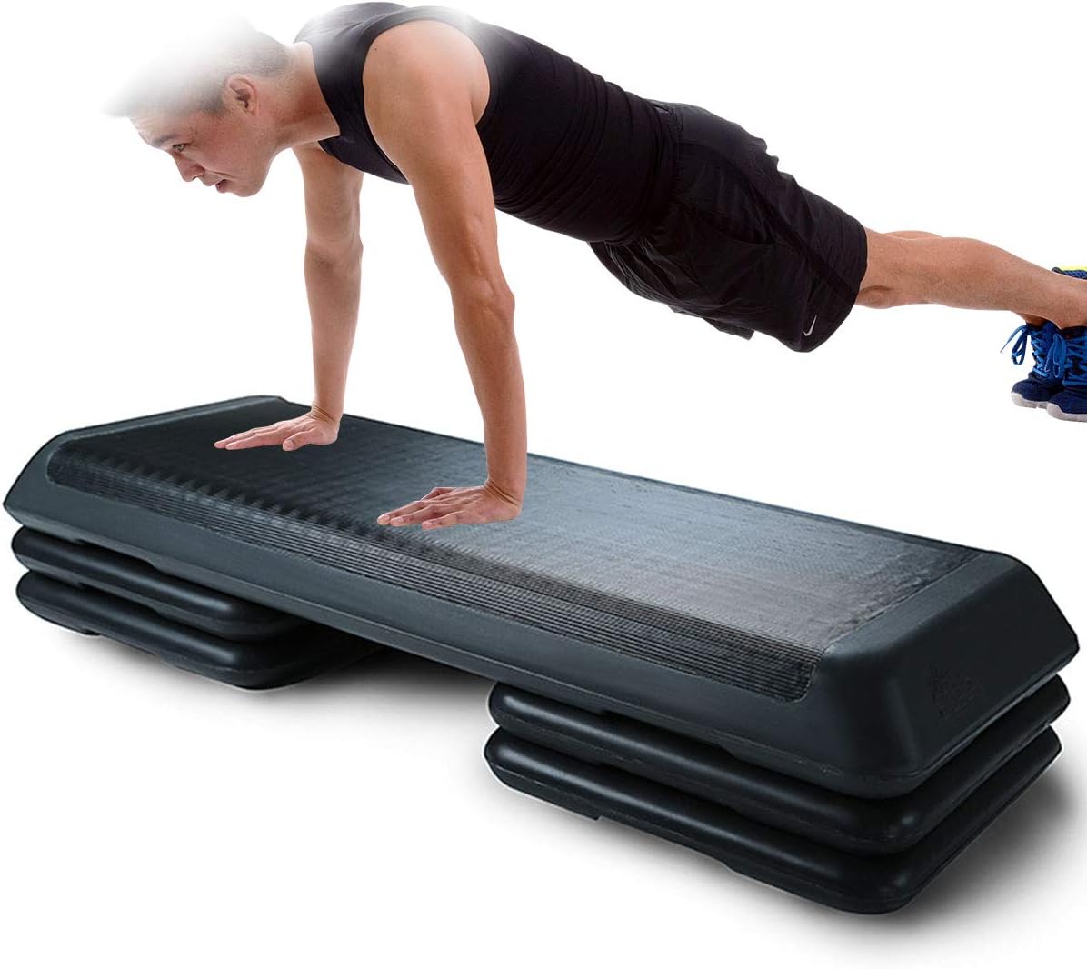 Grist CC Gym Aerobic Step Exercise Stepper, Yoga Step Board Workout 3 ...