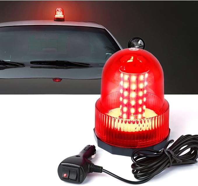 Amazon.com: Xprite Super Bright Red Rotating Revolving LED Beacon ...