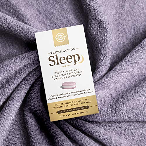 Solgar Triple Action Sleep, 30 Tri-Layer Tablets - Time-Release ...