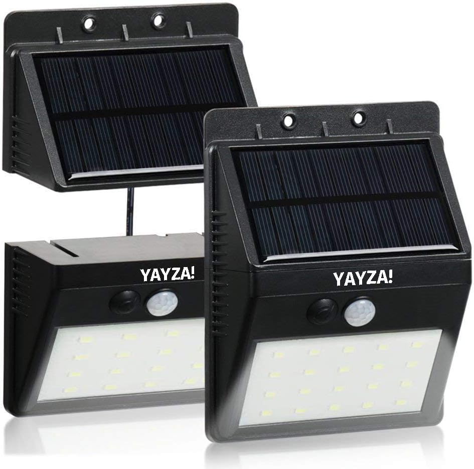 YAYZA! 4-Pack Solar Panel Powered Wireless Wall Light 30 LED 6W 500lm ...