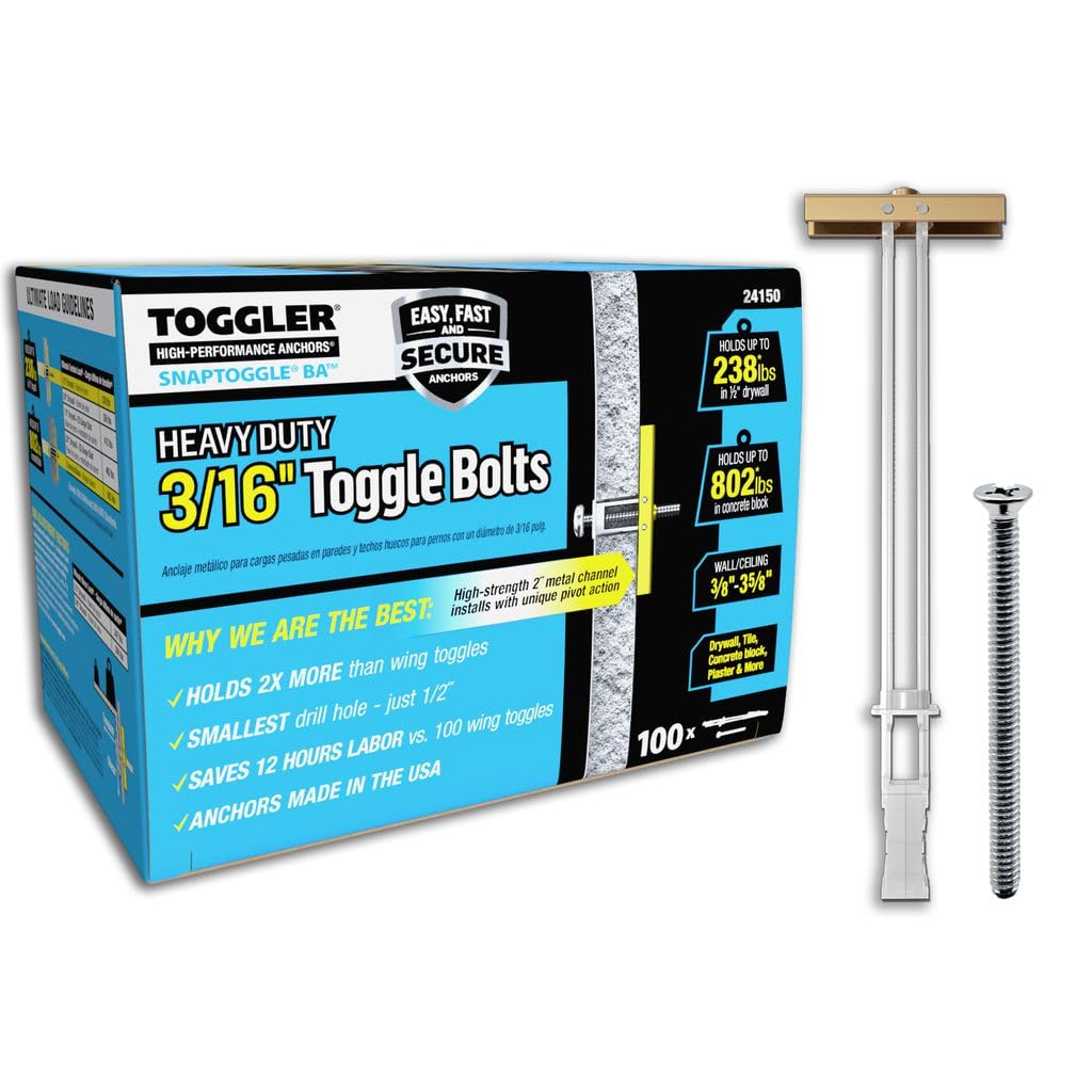 Mua TOGGLER SNAPTOGGLE Heavy-Duty Drywall Toggle Bolt – 3/16"-24 UNC ...