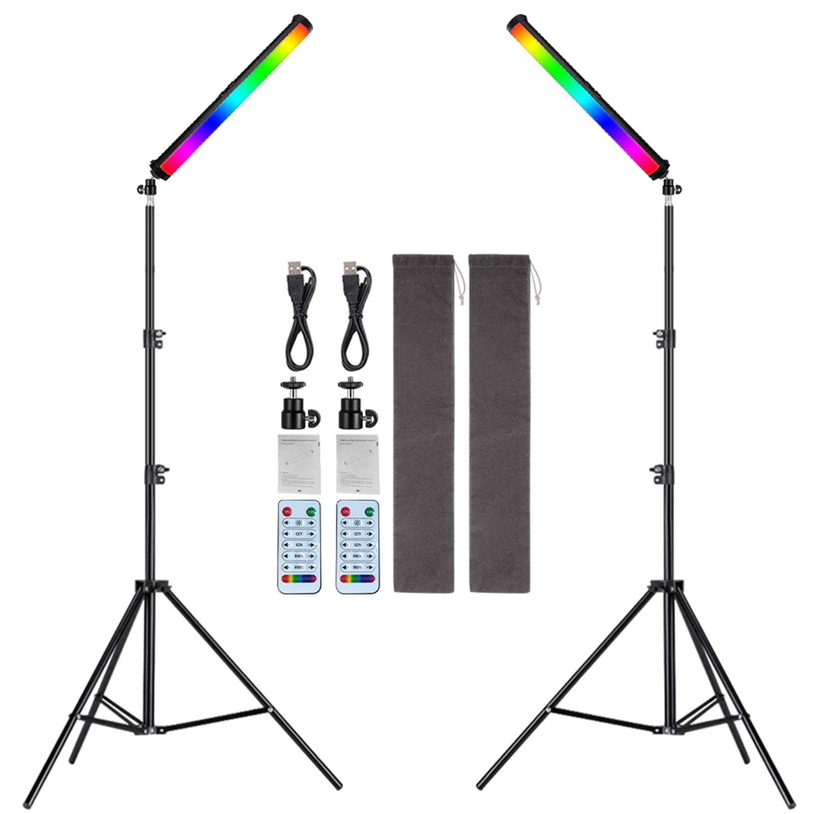 Mua RGB Led Video Light Wand Stick, 360° Full Color Portable Studio ...