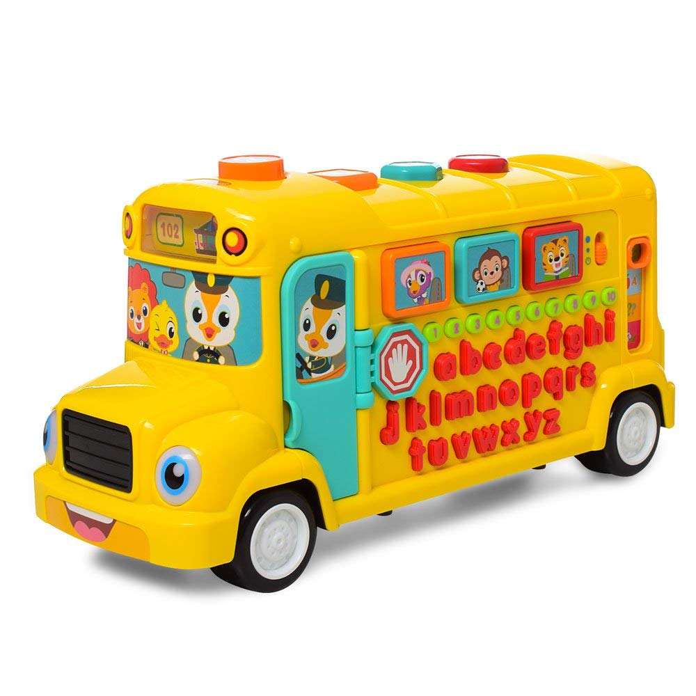 Buy Toyshine ABC Learning Intellectual School Bus Activity Toy Vehicle ...