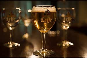 Amazon.com | Leffe Belgian Beer Chalice Glass 0.25L - Set of 4: Beer ...