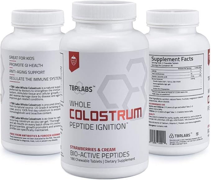 Amazon.com: TBR Labs Colostrum (180 Chewable Tablets - 225 mg) Supports ...