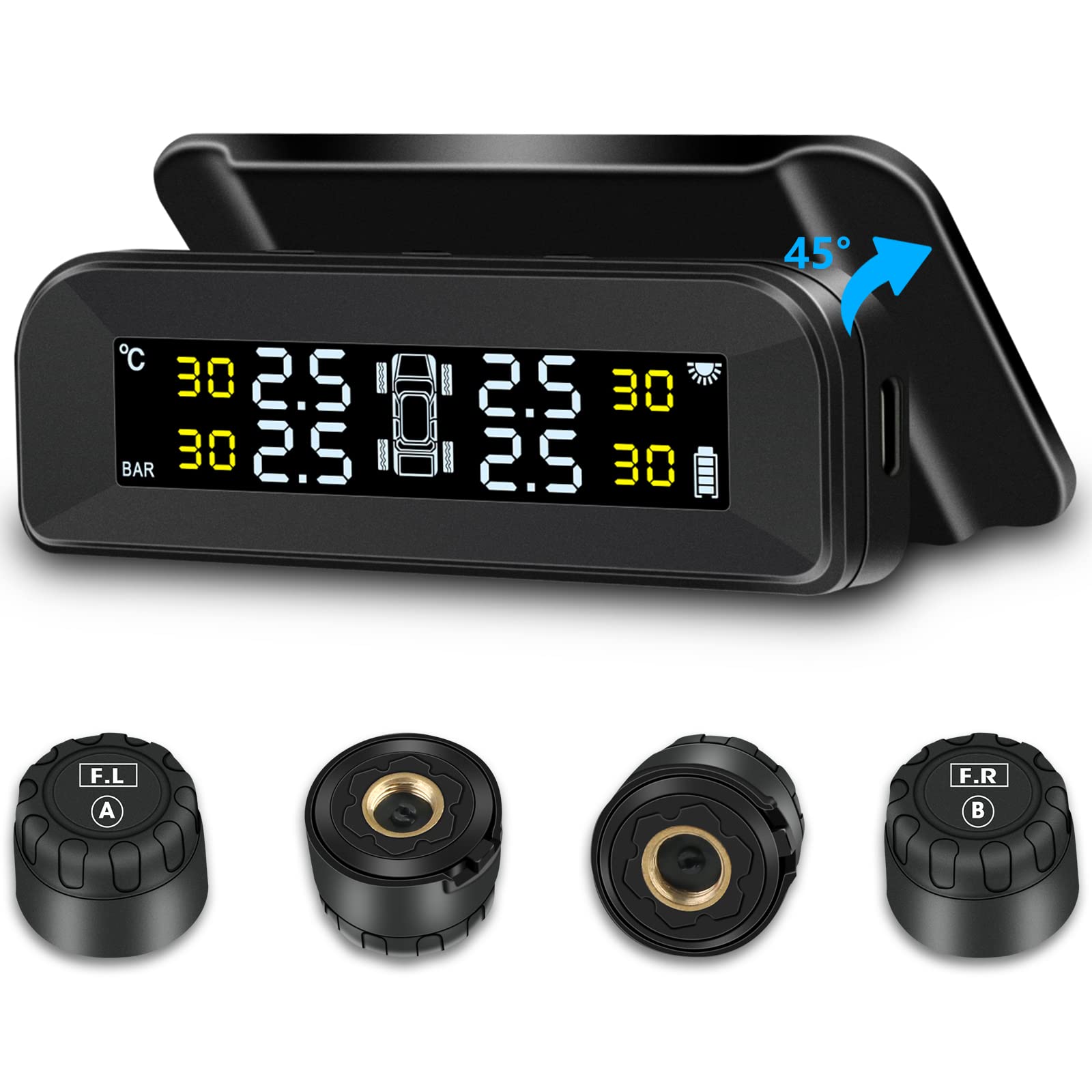 Mua Solar Tyre Pressure Monitoring System Wireless Tpms Tyre Pressure Monitoring System 6 Alarm
