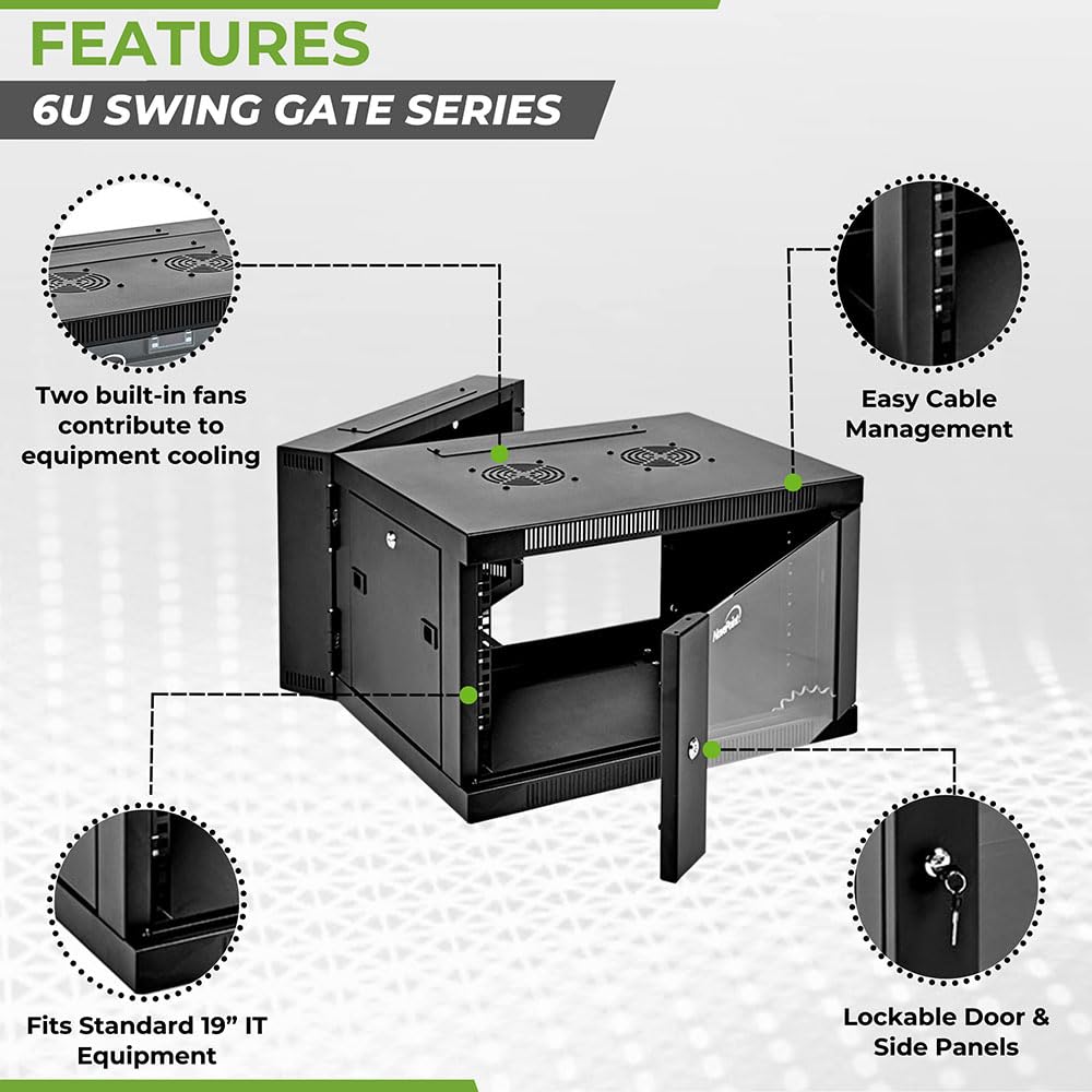 Mua 6U Server Cabinet with Hinged Back - 21.6” Deep, 6U Server Rack ...
