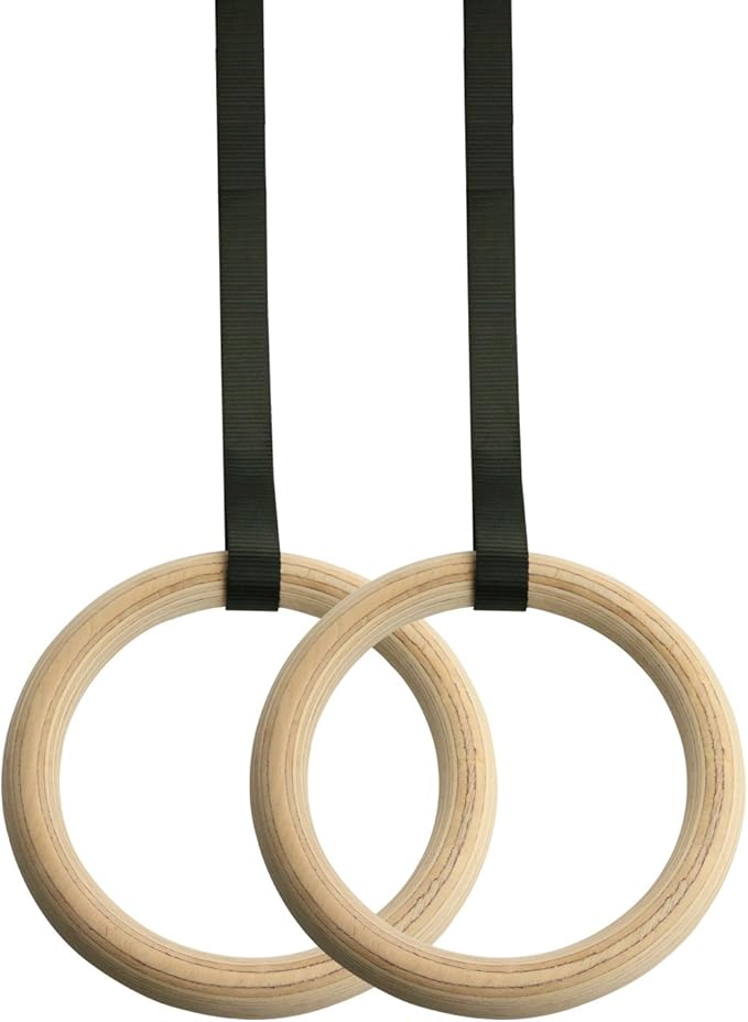 IVIM Hochwertige Holz Gym Rings Mit Verstellbarem Langem Buckles ...