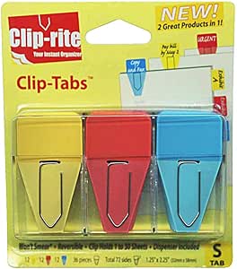 Amazon.com : CRT008 - Clip-Rite Clip-Tabs File Tab : Binder Index ...