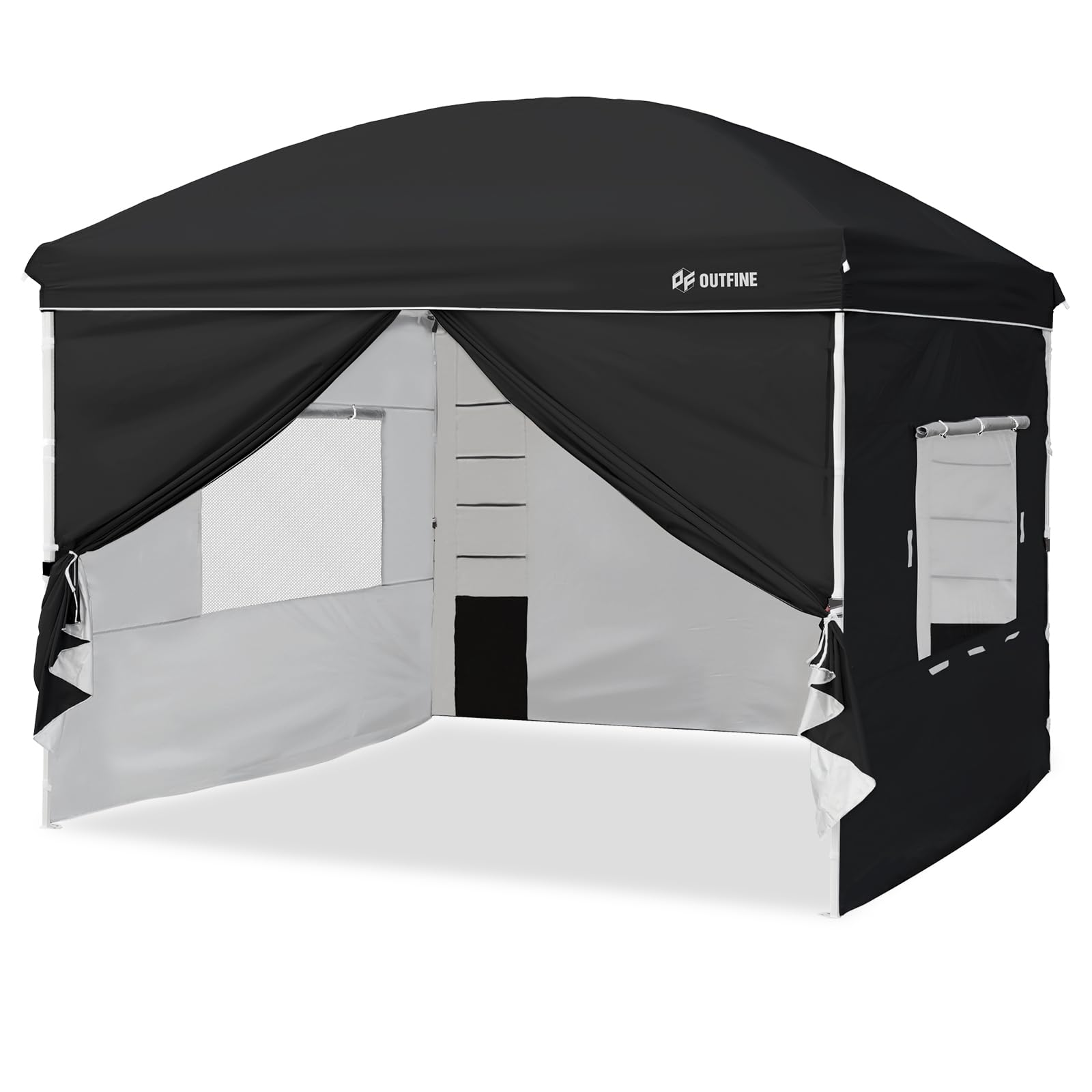 OUTFINE Canopy Tent,Deluxe Dome Gazebo,Outdoor 10x10 Pop Up Canopy with ...