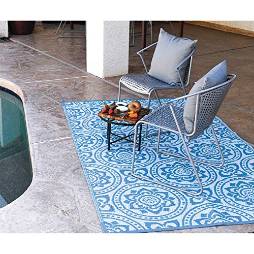 REVERSIBLE MATS Outdoor Patio Mat – Virgin Polypropylene - Easy to ...