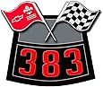 Amazon.com: 383 383ci V8 Engine Block Stroked Stroker Emblems; Black ...