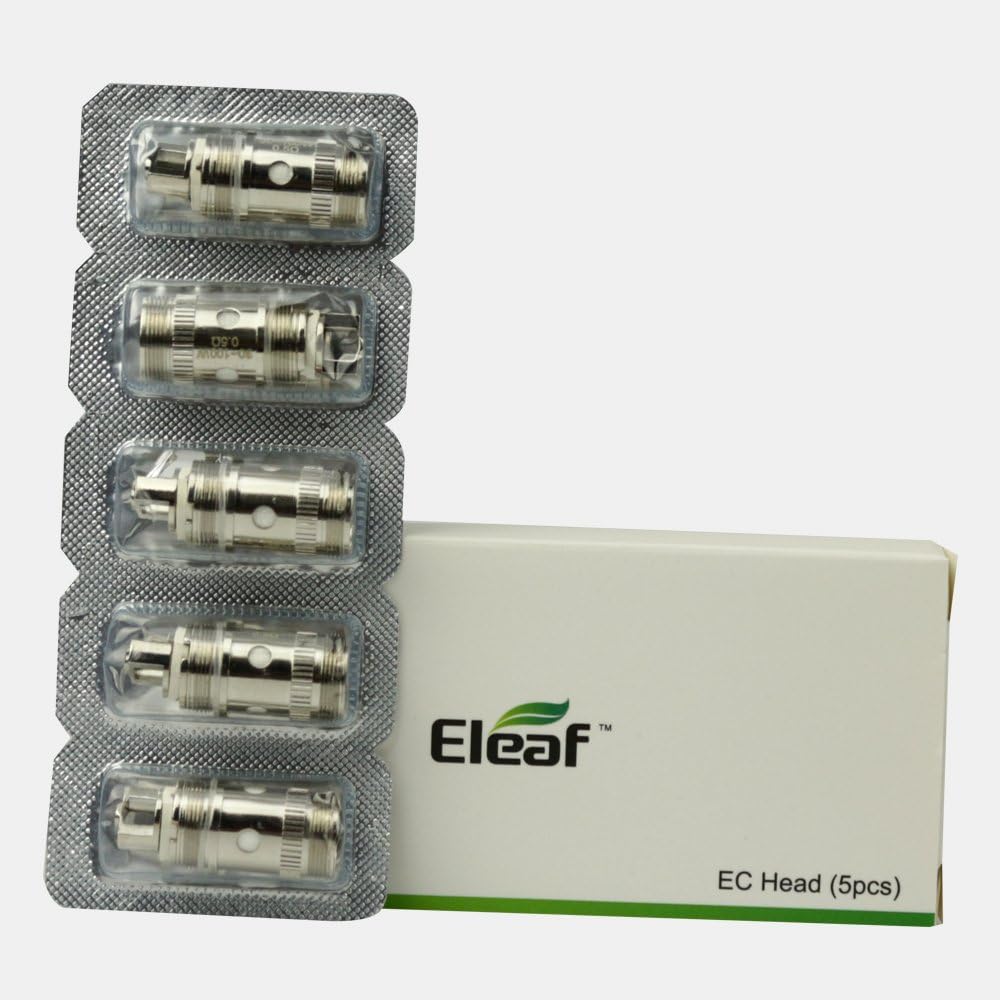 5pcs Genuine New Eleaf EC Coil Head 0.3 Ohm Dual Ijust2 Coils - Pack Of ...