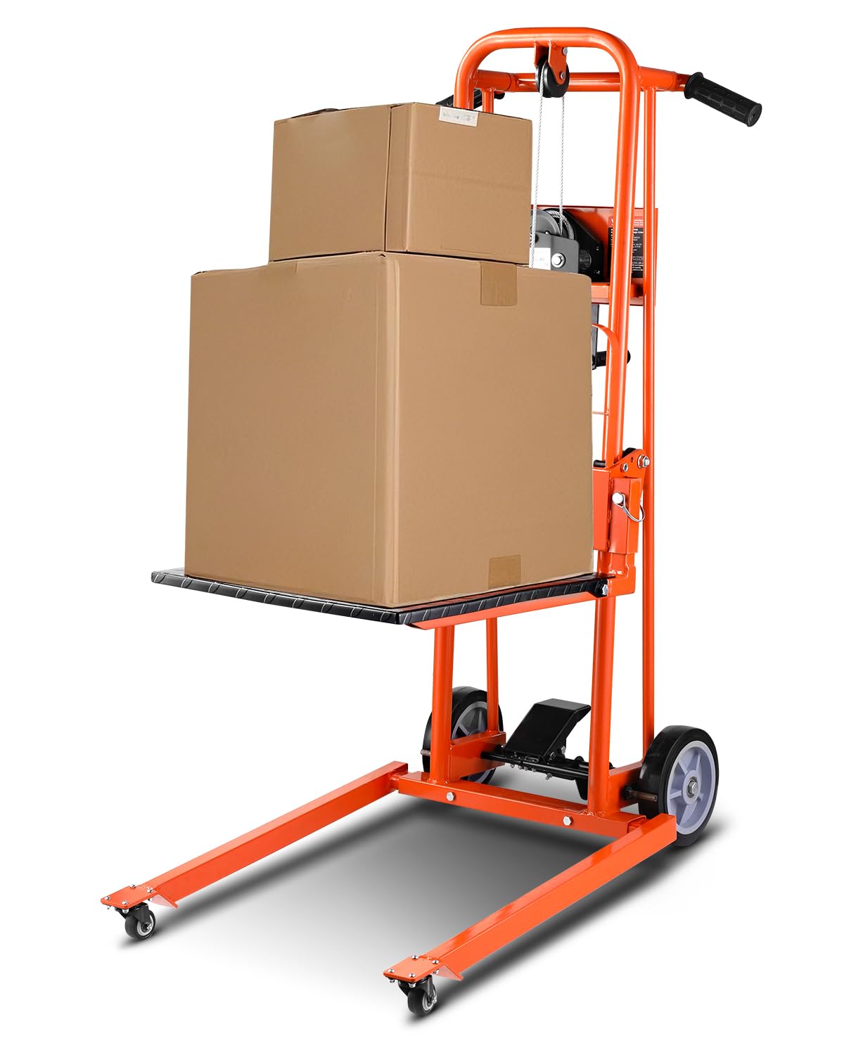 VEVOR Material Lift Winch Stacker, 330lbs Capacity Pallet Truck Dolly ...