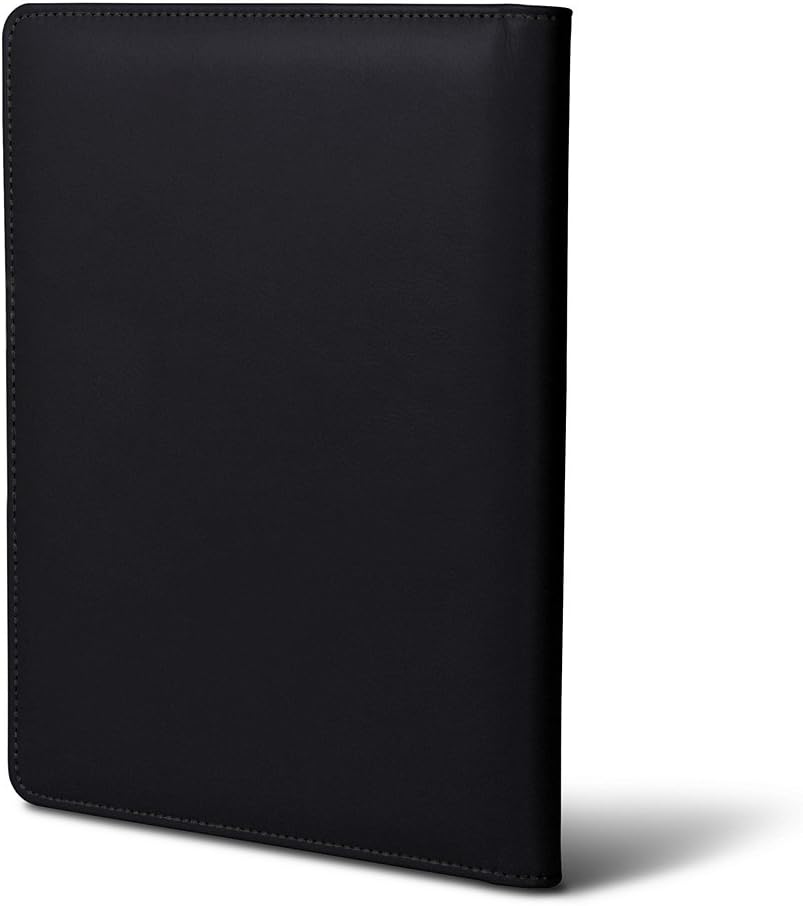 Lucrin – A5 Document Wallet – Black – Genuine Leather – BigaMart