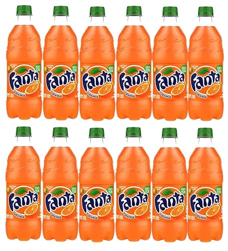 Fanta 12 Pack Orange Soda Fruit Flavored Soft Drink, 20 fl oz 100% ...