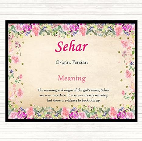 Sehar Name Meaning Dinner Table Placemat Floral: Amazon.co.uk: Office ...