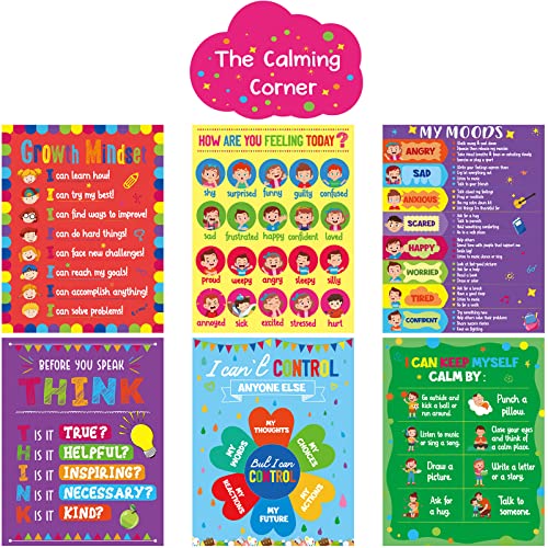 gisgfim 7 Pieces Feelings Posters Feelings Chart and Keep Calm Emotions ...