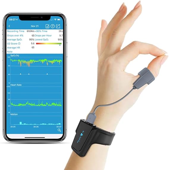 ViATOM Wrist Oxygen Saturation Monitor, Bluetooth Blood Oxygen ...