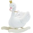 Amazon.com: labebe - Plush Rocking Horse Wooden, Baby Riding Animal ...