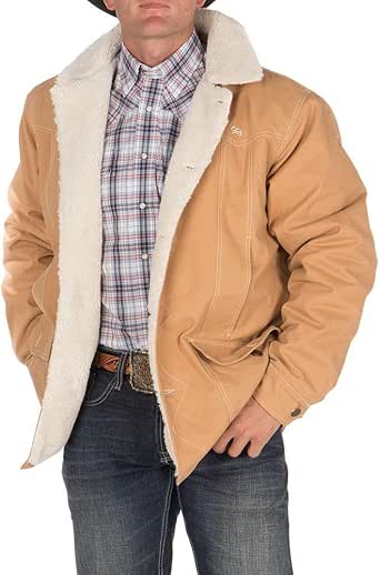 Miller Ranch by Cinch Men's Canvas Sherpa Lined Ranch Jacket (Small) at ...