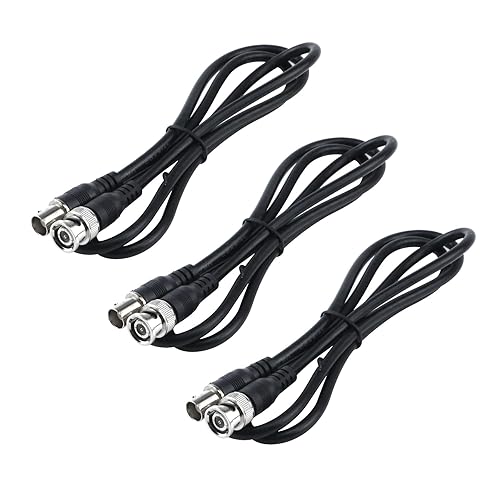 Antrader 3 Packs 3ft Long BNC Male to BNC Female Plug Adapter CCTV ...