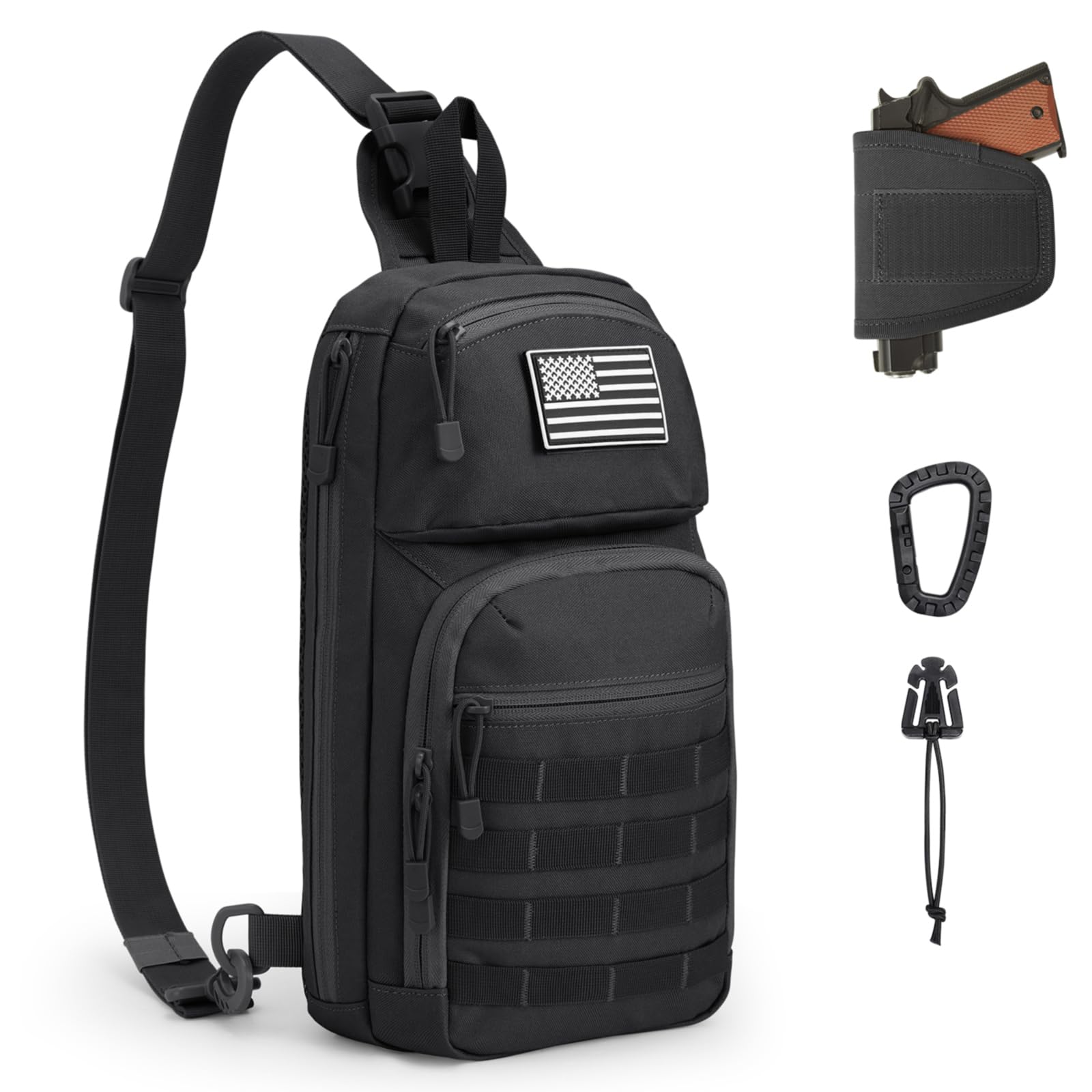 G4Free 10L Tactical EDC Sling Bag Backpack Military Molle Chest ...