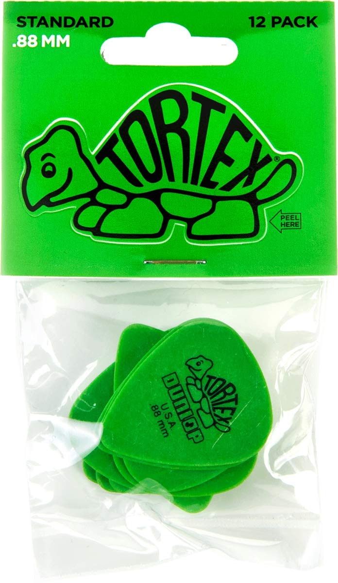 Dunlop Tortex Standard .88mm Green Guitar Pick - 12 Pack: Amazon.in ...