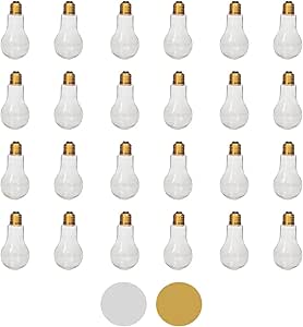 Amazon.com: Houseables Fillable Light Bulb, Candy Container, Plastic ...