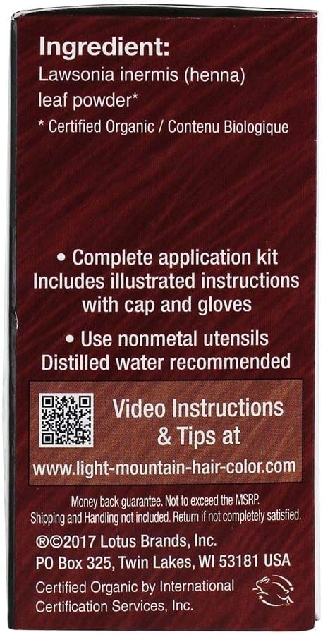 Light Mountain Red Henna 120 ml - BigaMart
