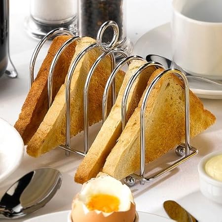 Genware - Toastständer Chrom, Draht-Optik, Edelstahl-Toast: Amazon.de ...