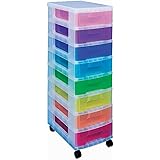 Really Useful Plastic Drawer Storage Unit 6X7 Litre Clear/Rainbow - Color: Clear/Rainbow: Amazon ...