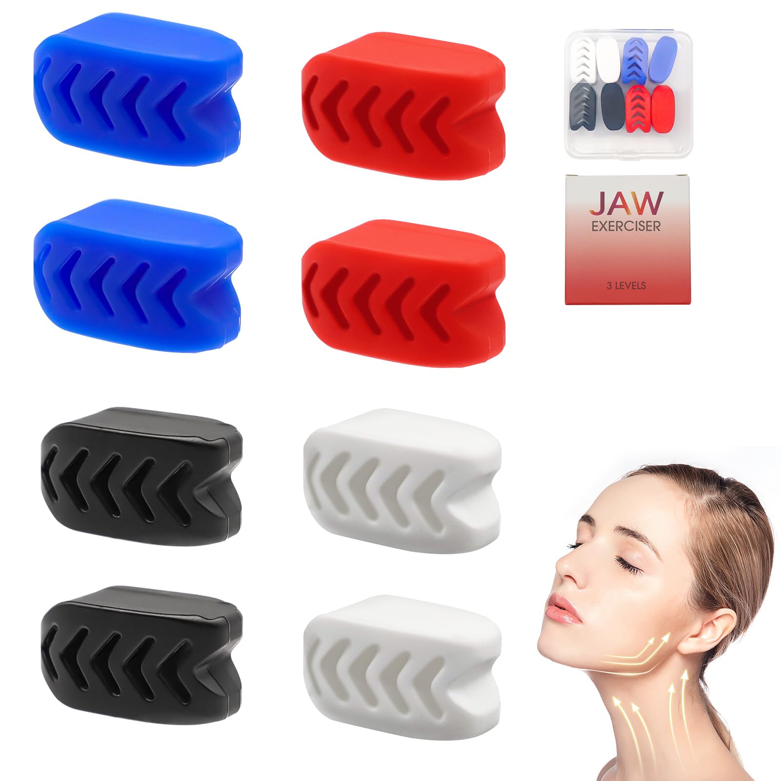 Mua Jawline Trainer, Pack of 8 Jaw Trainers, Jaw Trainer for Men and ...
