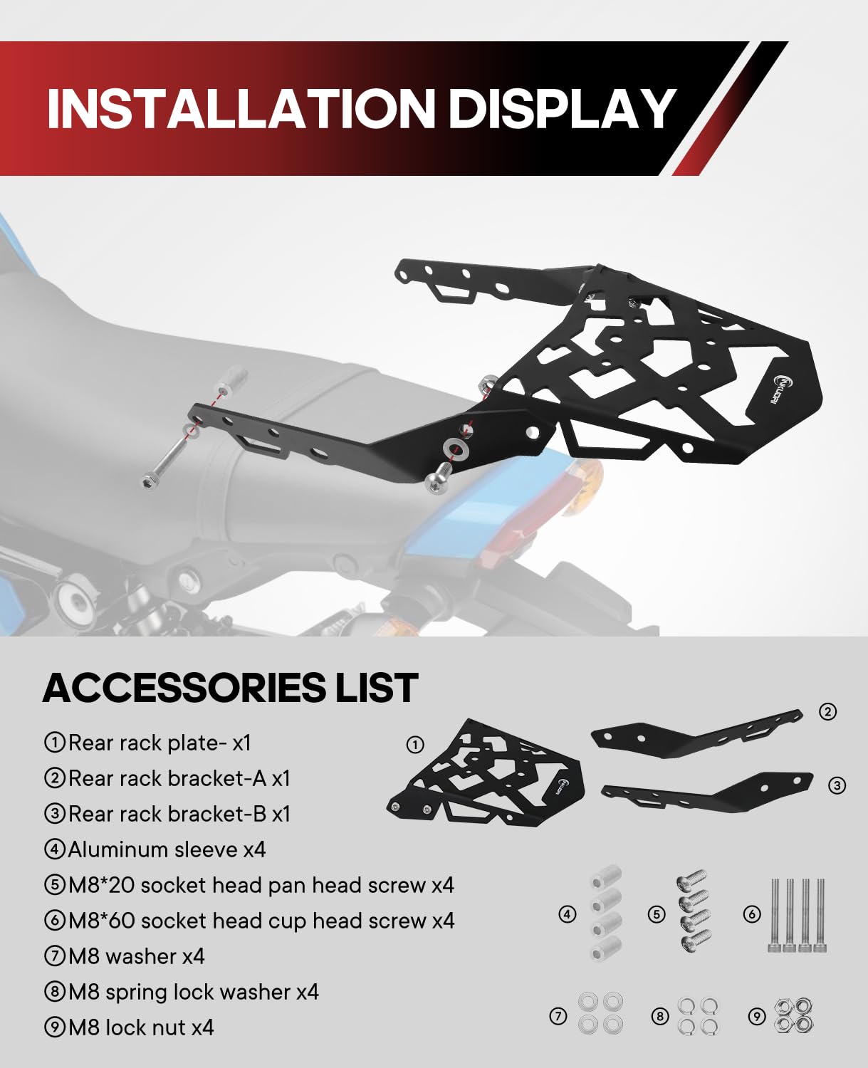 Mua 2024 Grom Rear Rack 2023 Grom Rear Rack 2023 Grom Storage Rack Grom ...